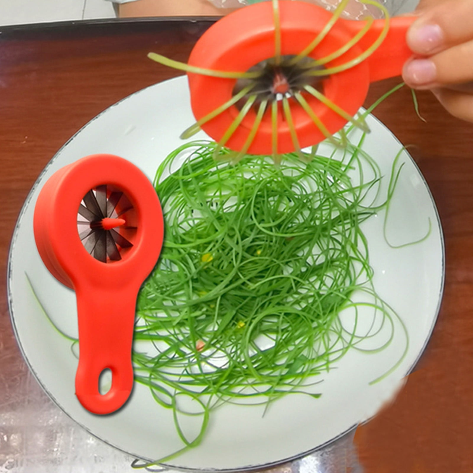 Rwvbm Orange Plastic Shredded Scallion Knife 8.2x4.6cm Kitchen Tool ...
