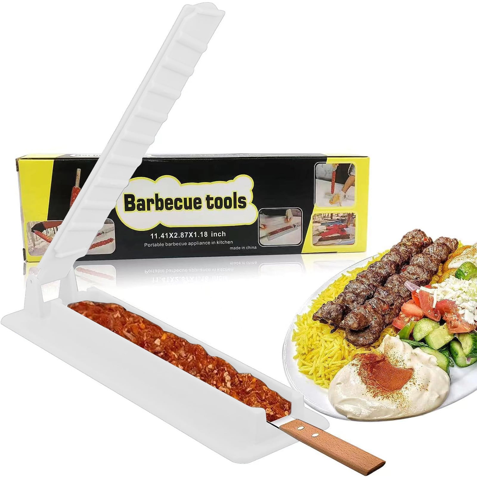 Rwvbm Outdoor BBQ Meat Threader Skewer Tool ABS Plastic 29cm 11.4in ...