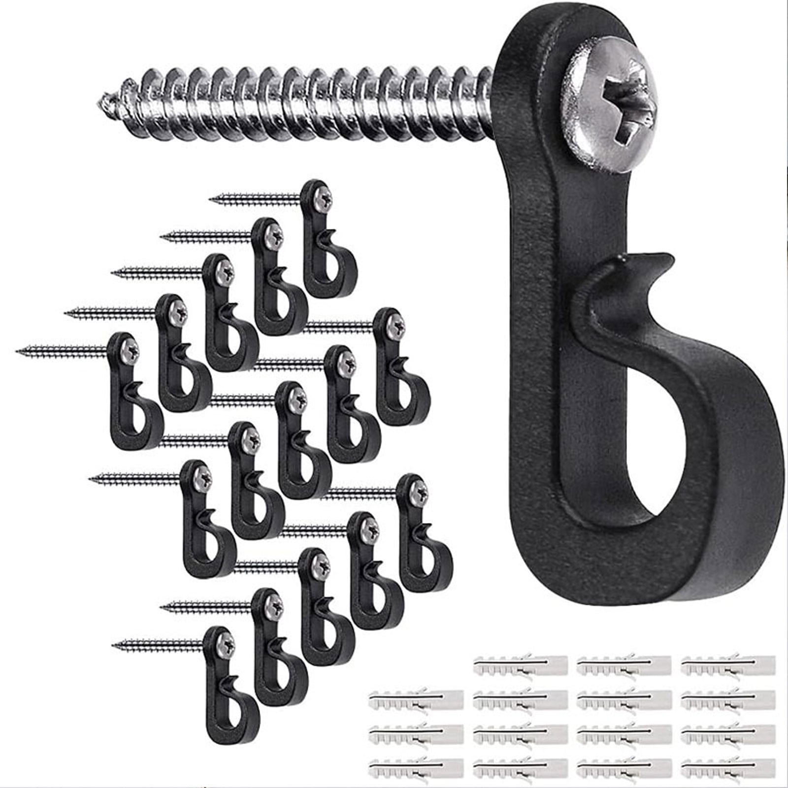 Outdoor Hooks,Secure Screw Hooks Set,Iron Hangers,Windproof Design ...