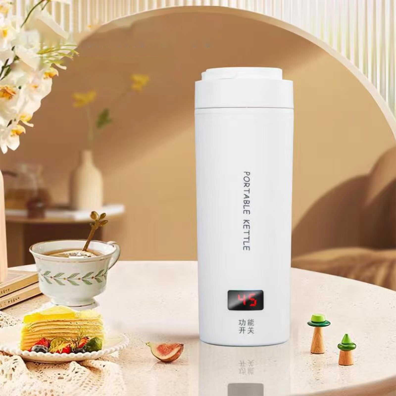 Rwvbm Portable Water Boiling Cup 500ml Stainless Steel Travel Kettle ...