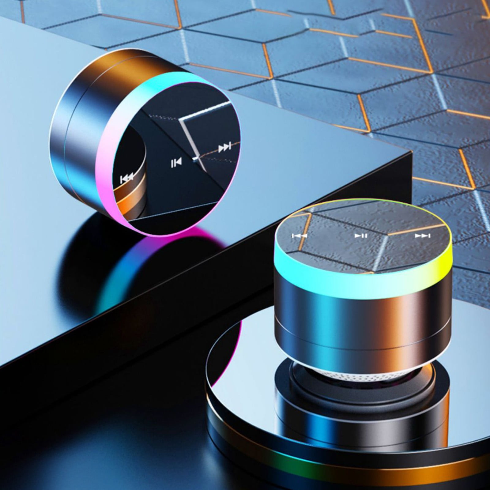 Rwvbm Portable Wireless Bluetooth Speaker with High-Definition Mirror ...