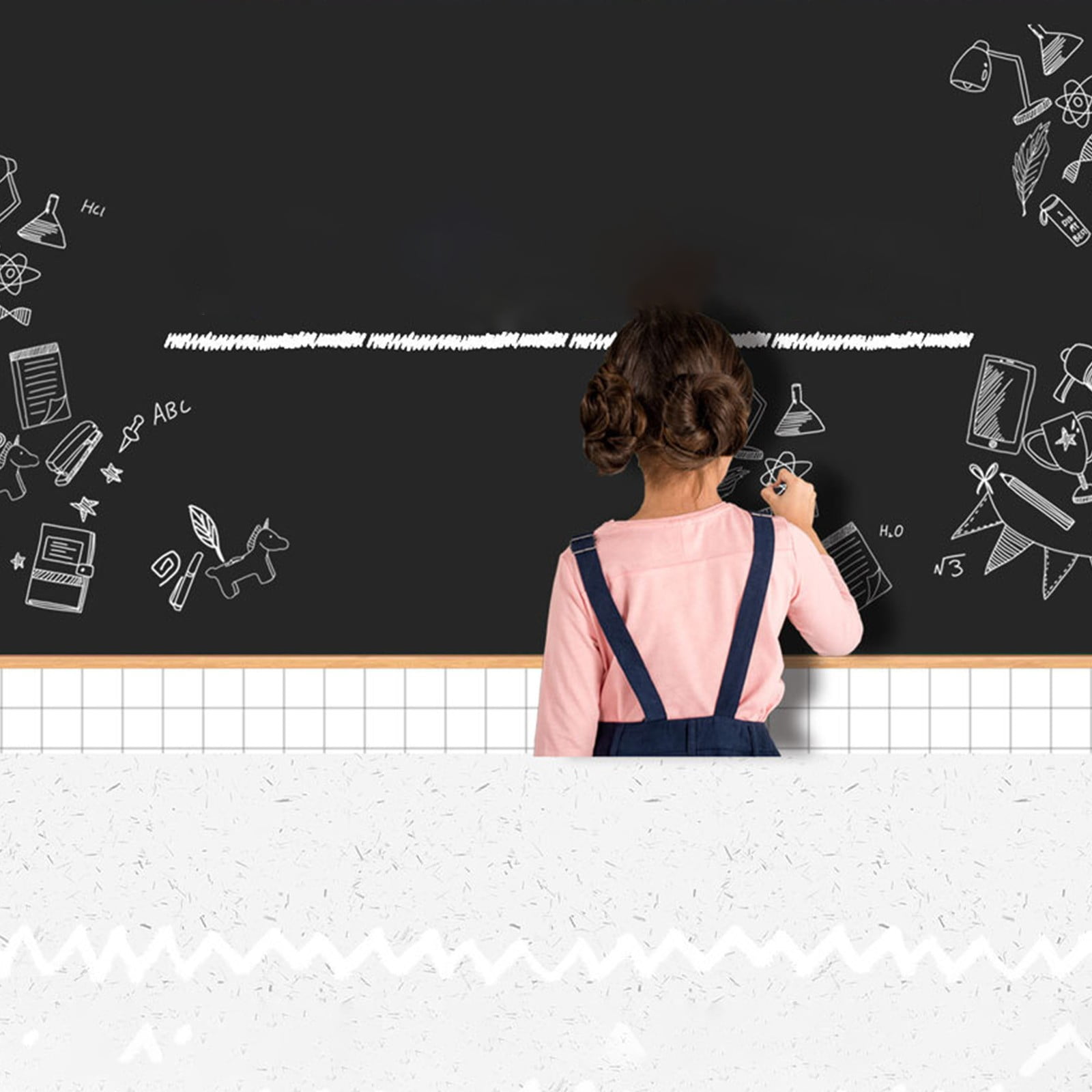 Rwvbm Removable board Wall Sticker Reusable Drawing Board Self-Adhesive ...