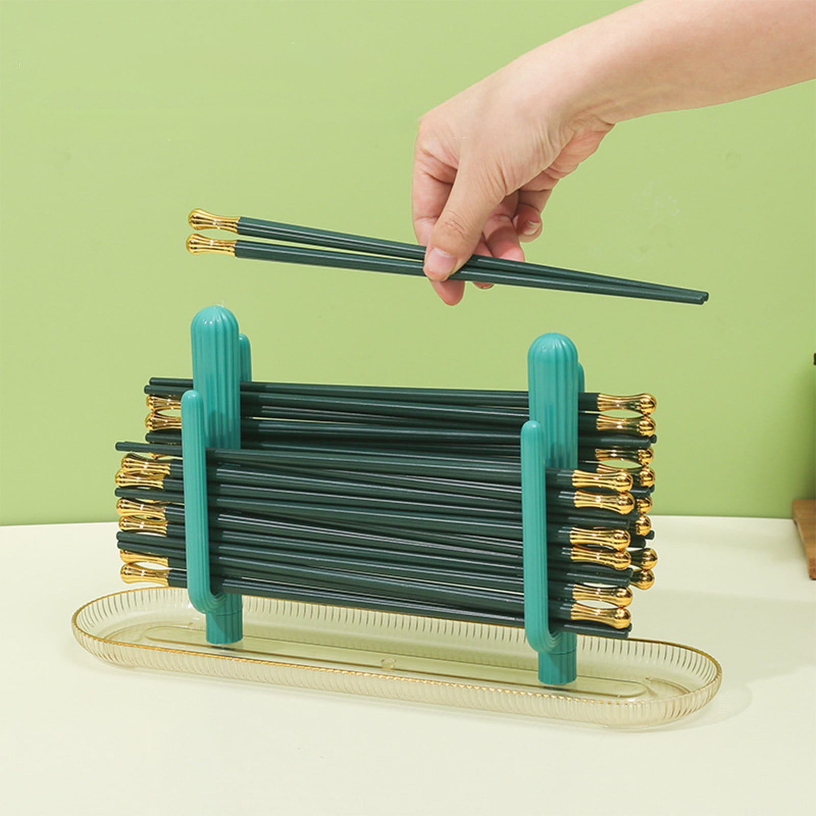 Rwvbm Shelf,Rinseable Chopstick Organizer Cactus Storage Rack Multi ...