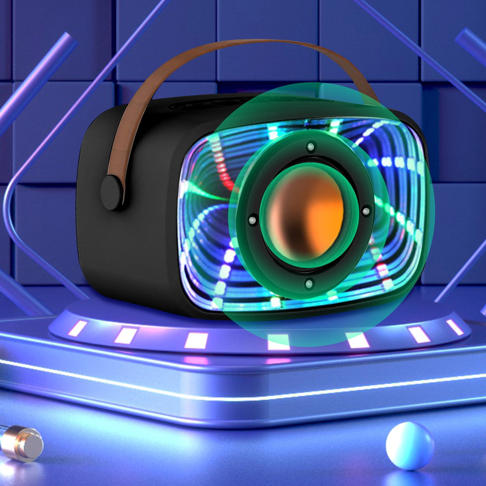 Rwvbm Speakers Bluetooth Wireless,Bluetooth 5.3 Wireless Audio LED Cool ...