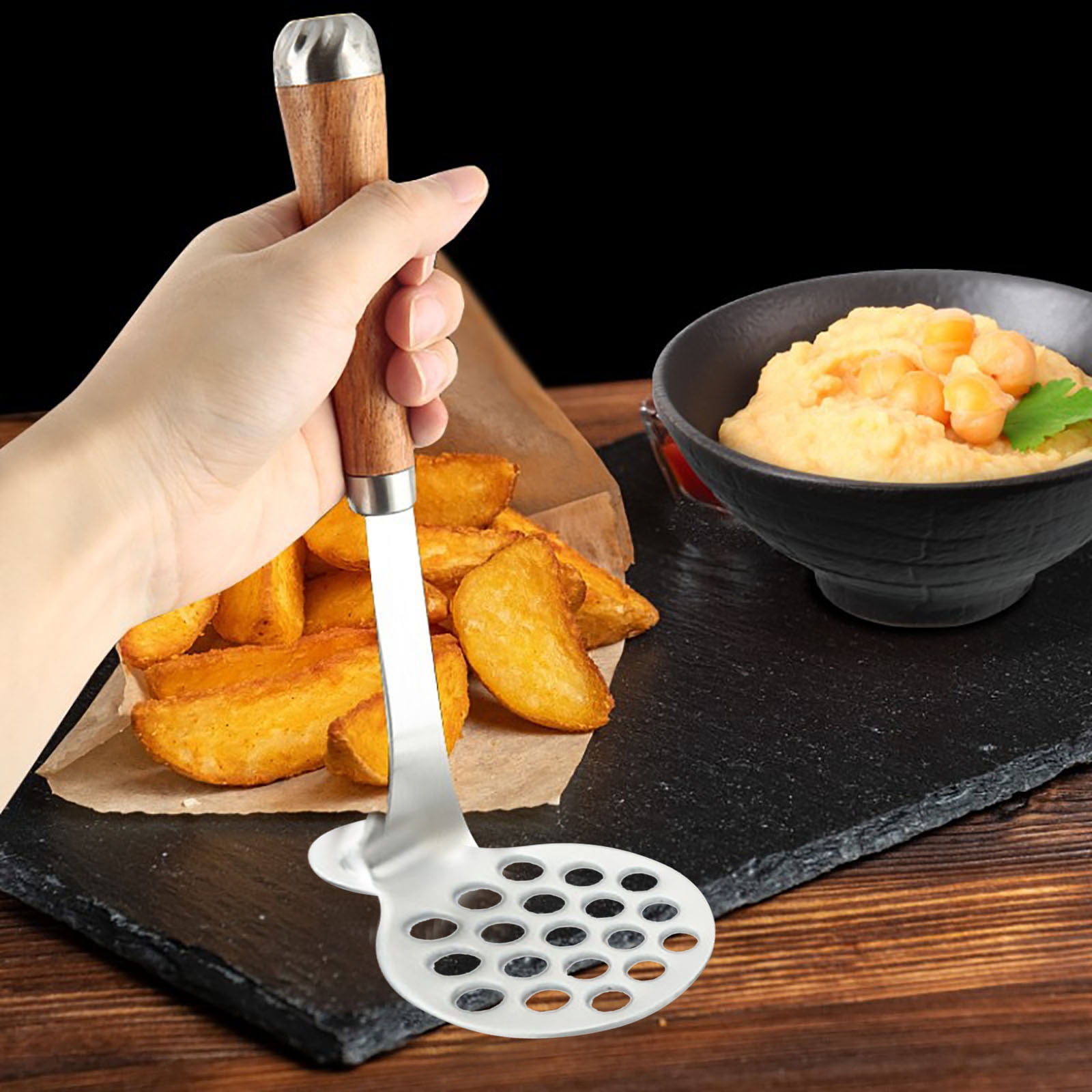 Stainless Steel Potato Masher-Heavy Duty Kitchen Tool for Mashing ...