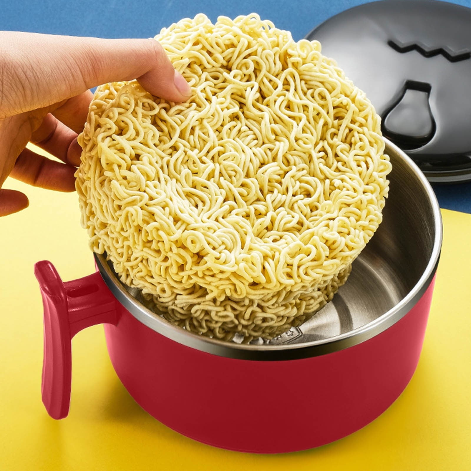 Rwvbm Stainless Steel Ramen Soup Bowl with Lid - 35oz Double Wall ...