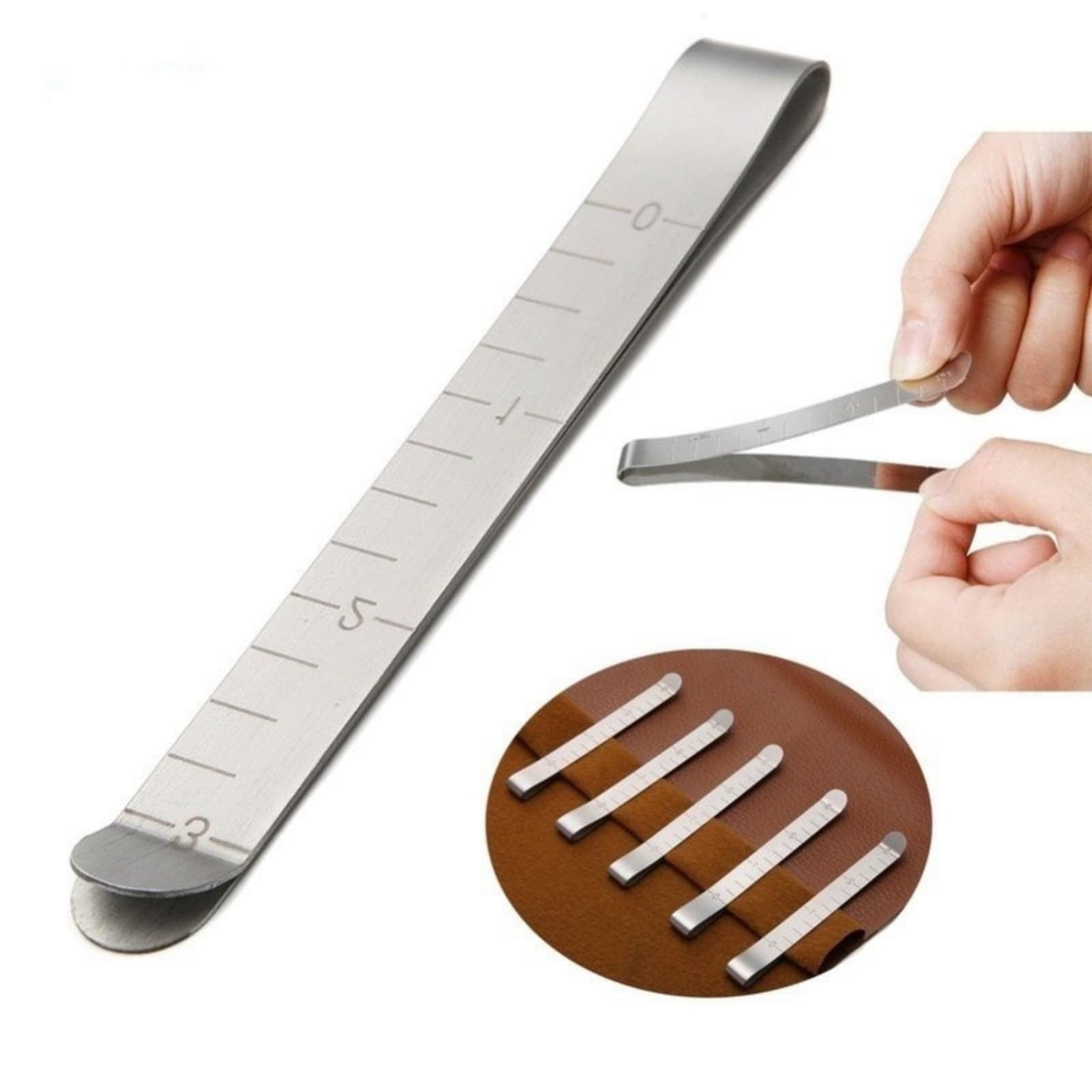 Rwvbm Stainless Steel Sewing Clips for Hemming 3-Inch Measuring Ruler ...