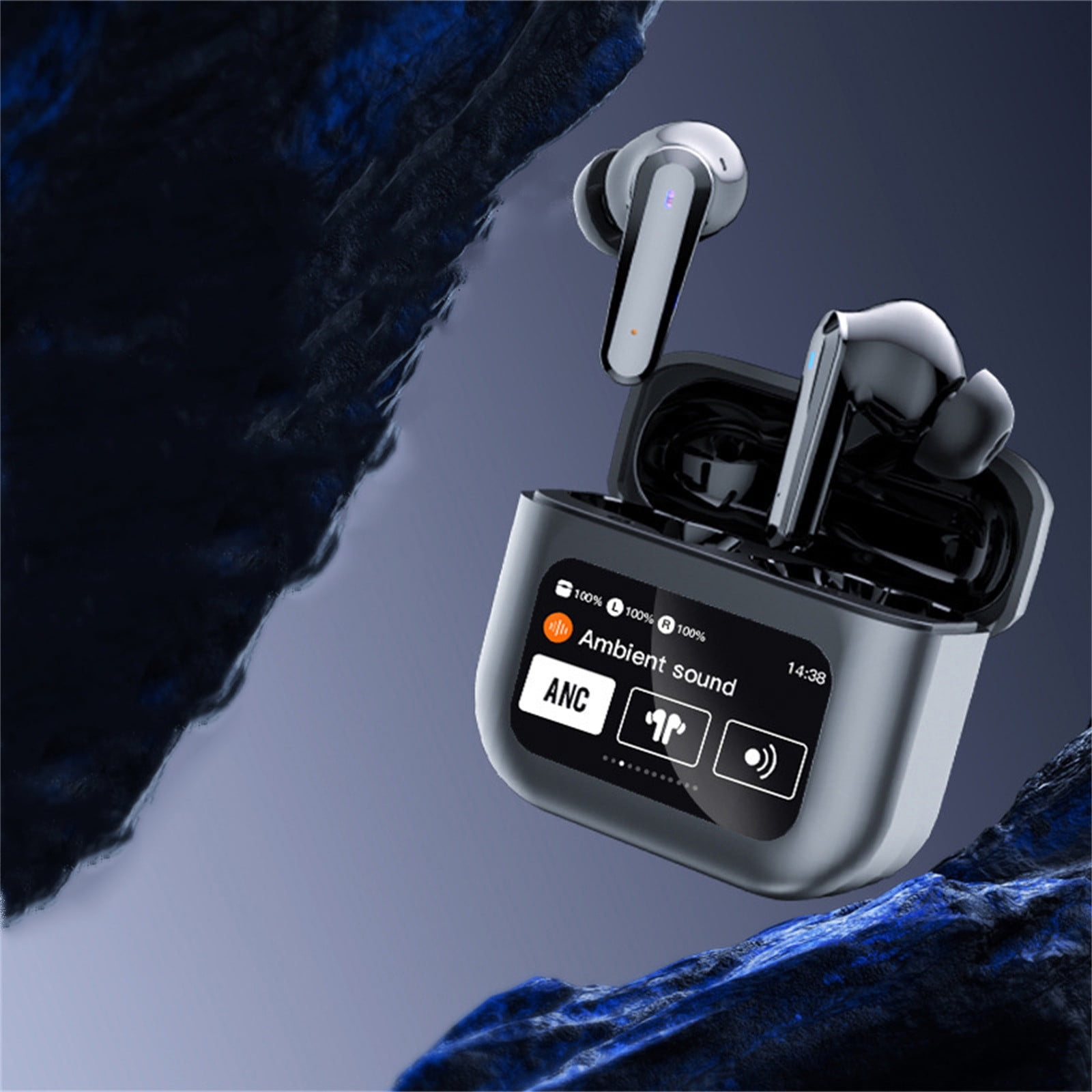 Rwvbm True Wireless Earbuds Bluetooth 5.4 ANC Noise Cancelling LCD ...