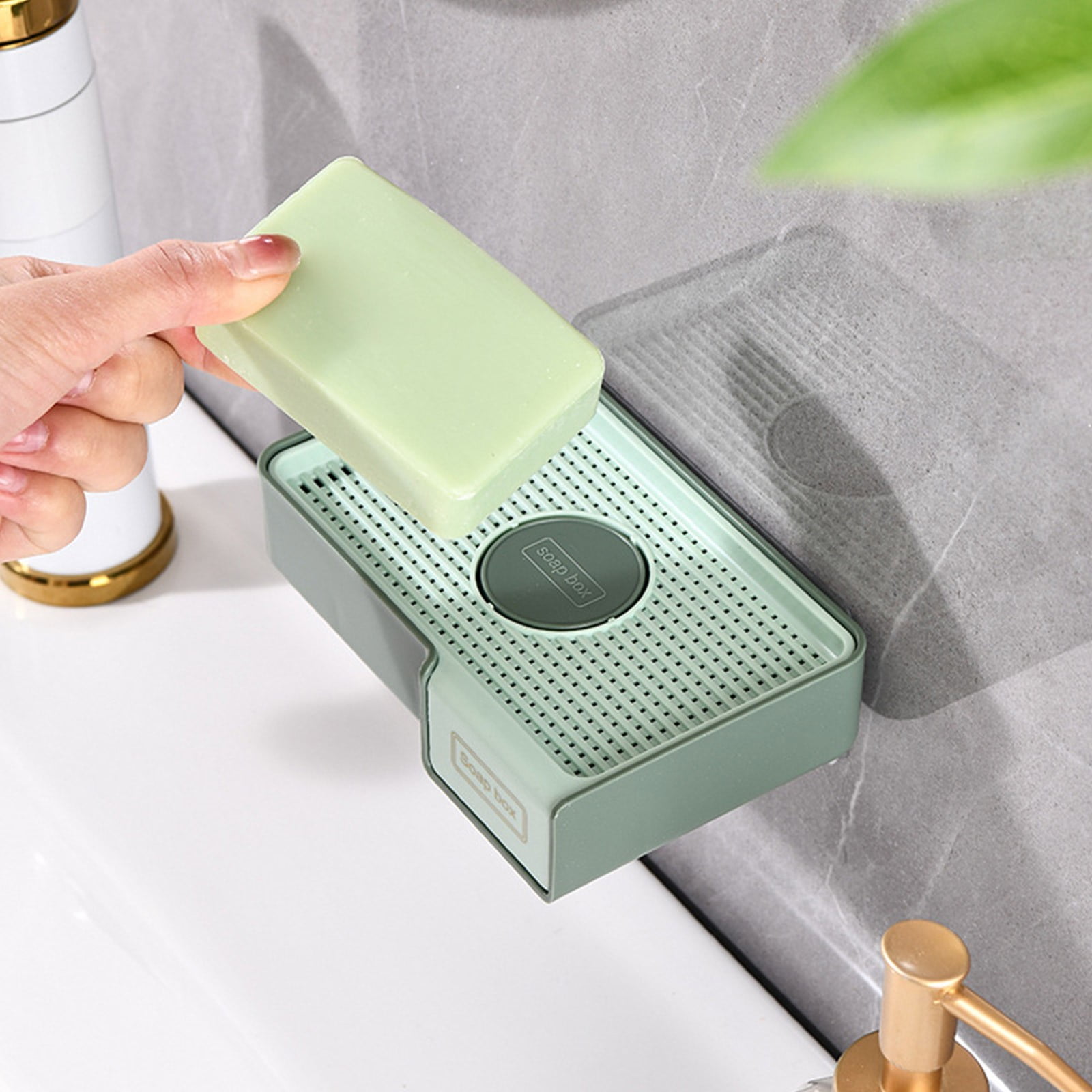 Rwvbm Wall Mounted Soap Box Drainage Rack,No Punch Installation Strong ...