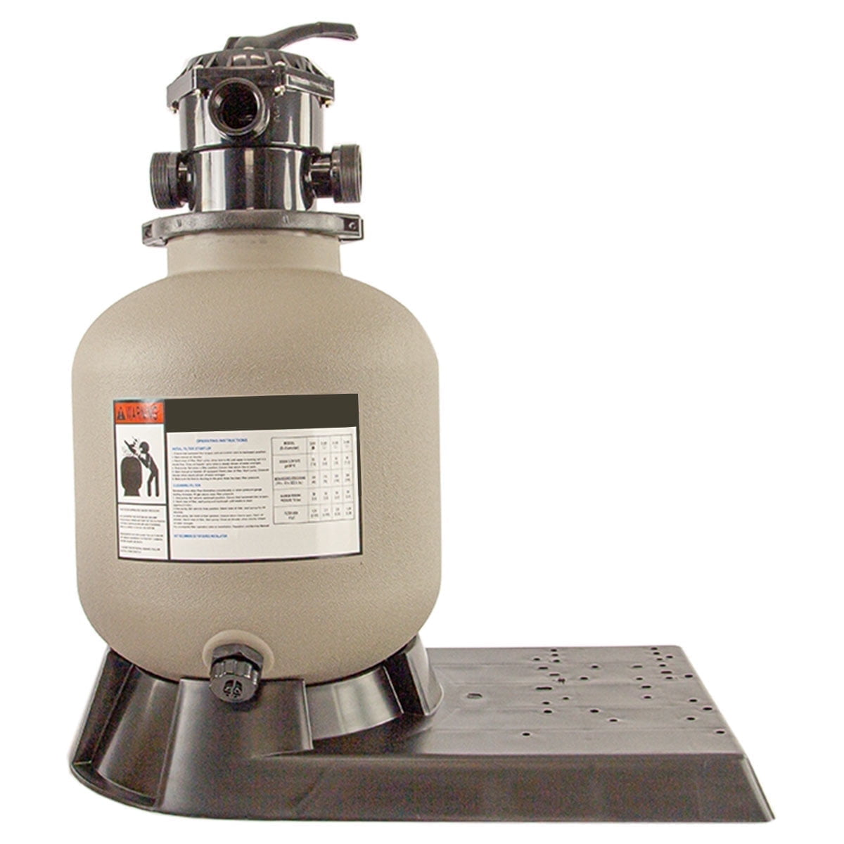 RxClear 19 in. Above Ground Pool Sand Filter System - 175 lbs. Capacity ...