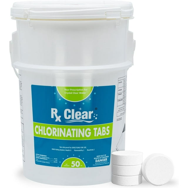 Rx Clear 3" Stabilized Chlorine Tablets for Swimming Pools, 1200 lbs ...