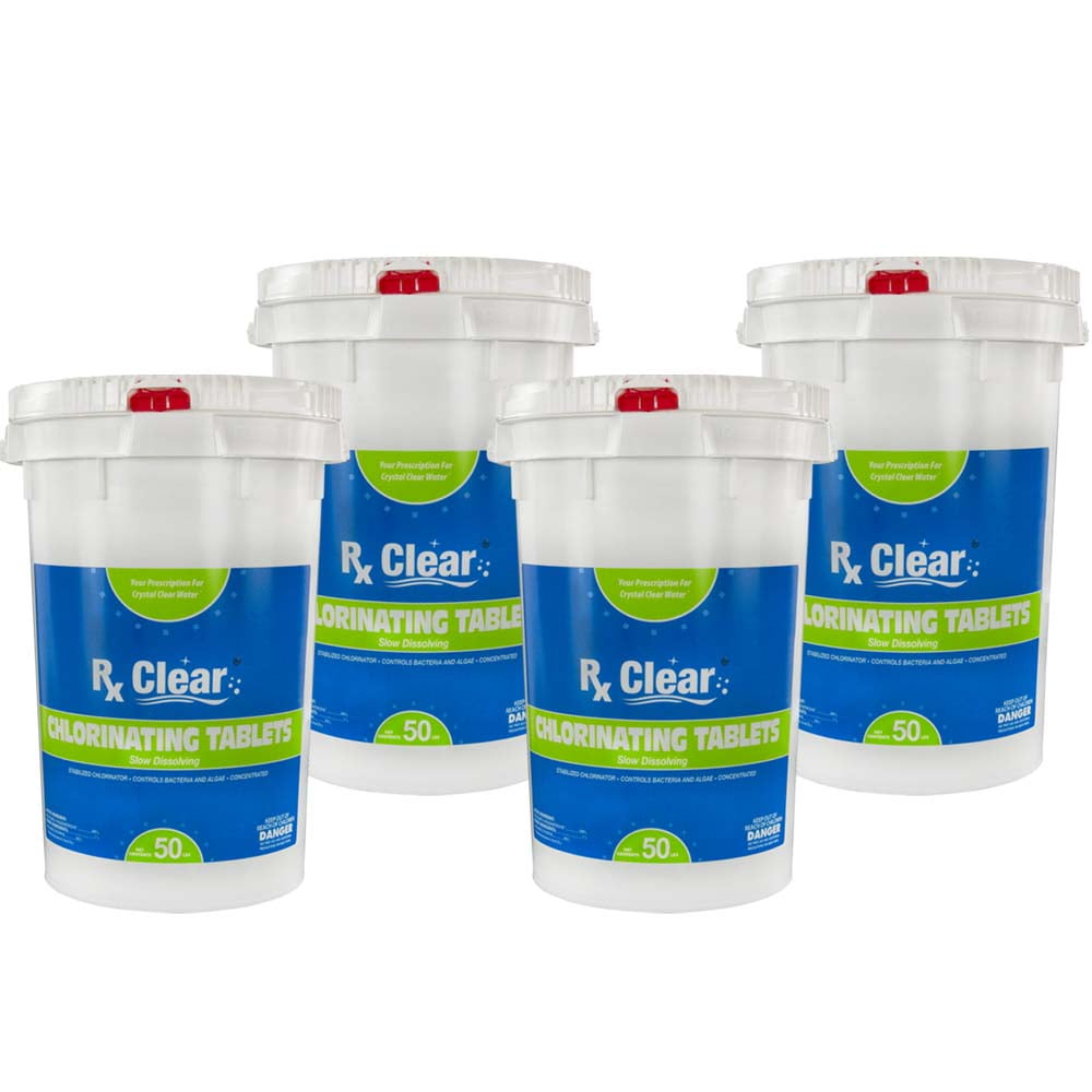 Rx Clear 3" Stabilized Chlorine Tablets for Swimming Pools, 200 lbs ...