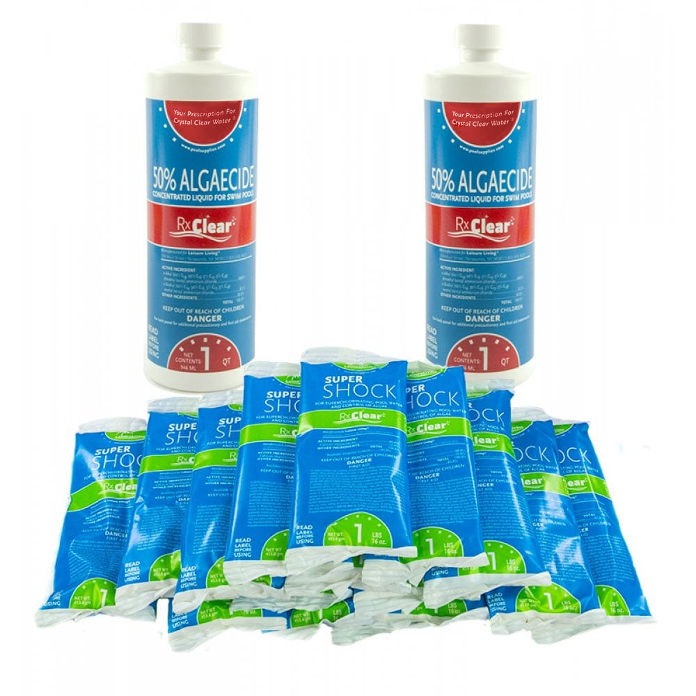 Rx Clear Algae Prevention Maintenance, 3 Month Kit, up to 10,000 ...
