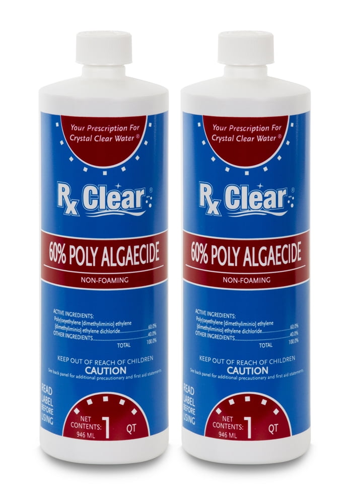 Free Shipping! Rx Clear Algaecide 60 Plus Liquid for Swimming Pools, 2 ...