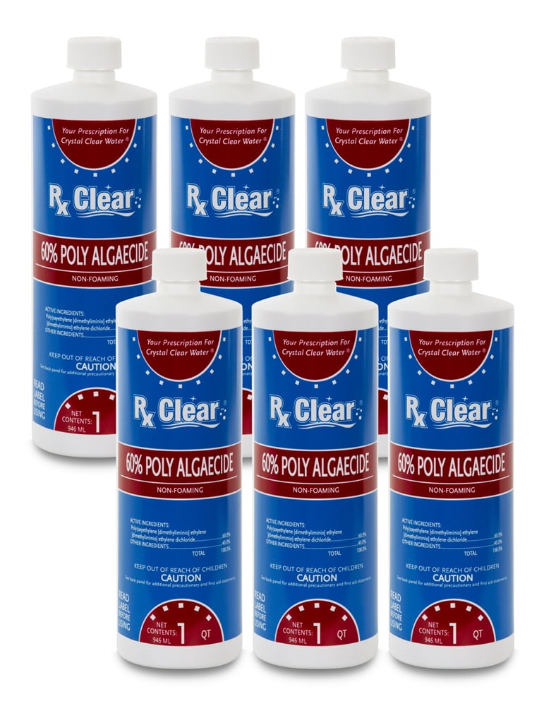 Rx Clear Algaecide 60 Plus, Algae Cleaner Treatment Water Solution ...