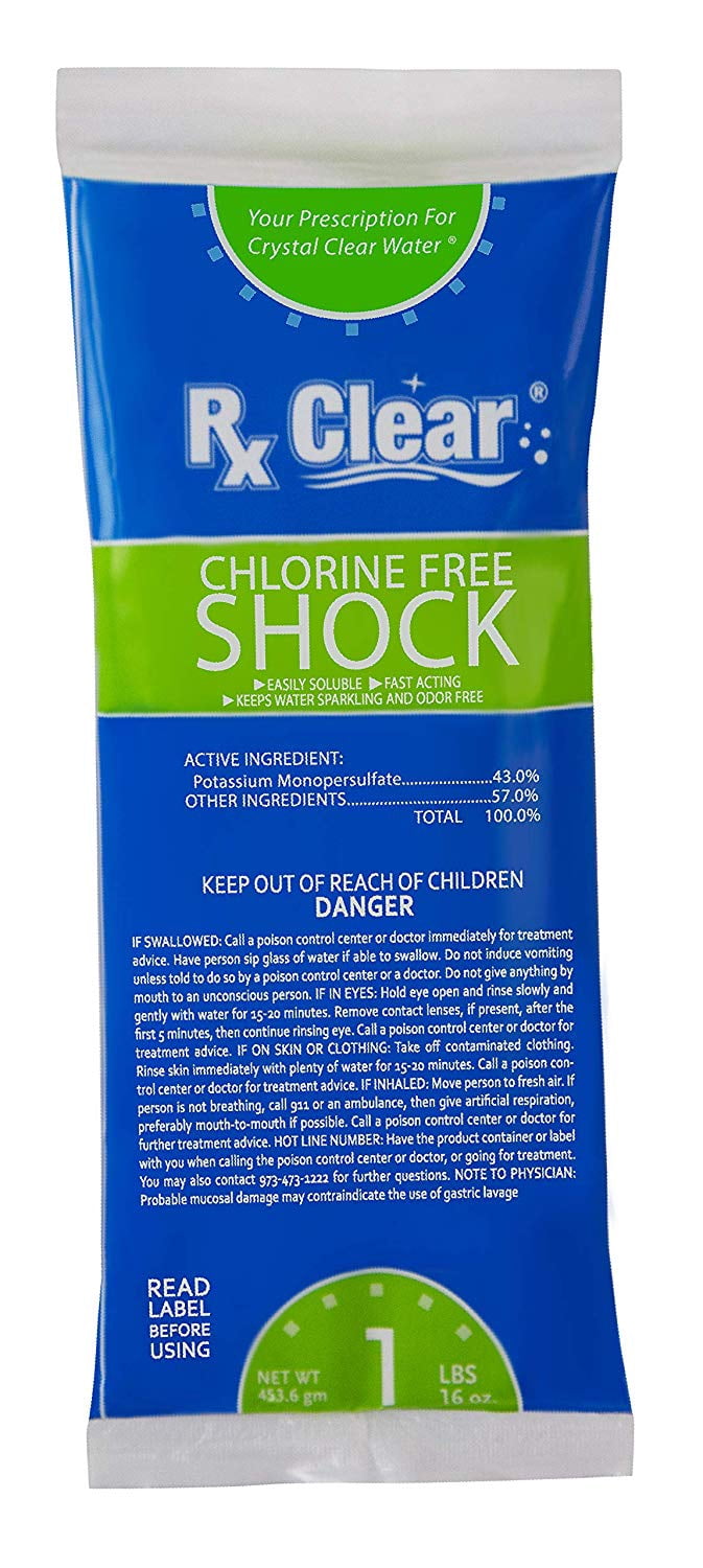 Rx Clear Chlorine Free Swimming Pool Shock, 1 lb Bag - Walmart.com