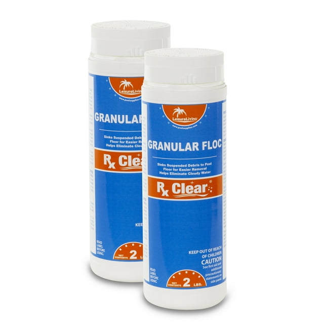 Rx Clear Granular Floc Clarifier for Swimming Pools and Spas, 4 lbs ...