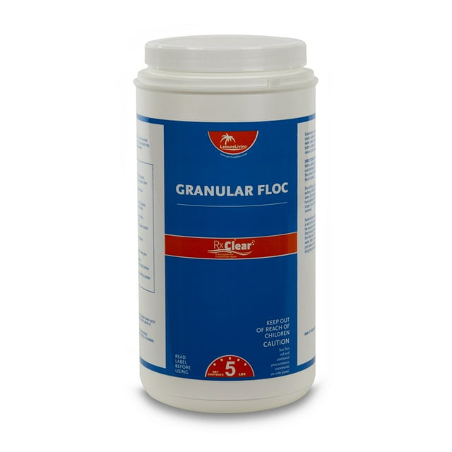 Rx Clear Granular Floc Clarifier for Swimming Pools and Spas, 5 lbs ...
