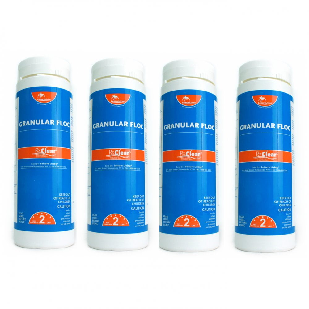 Rx Clear Granular Floc Clarifier for Swimming Pools and Spas, 8 lbs ...