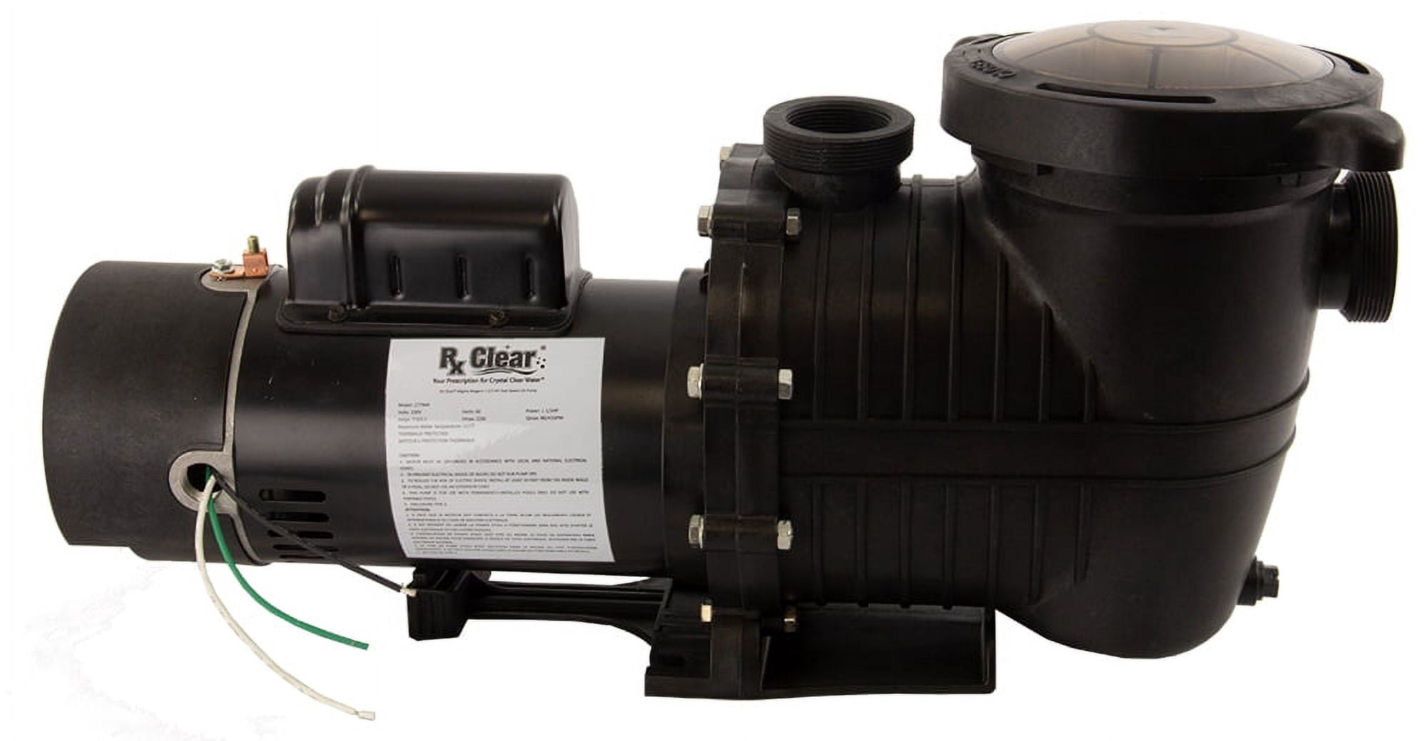 Rx Clear Mighty Niagara Power 1.5HP Dual Speed, High Flow Inground Pool ...