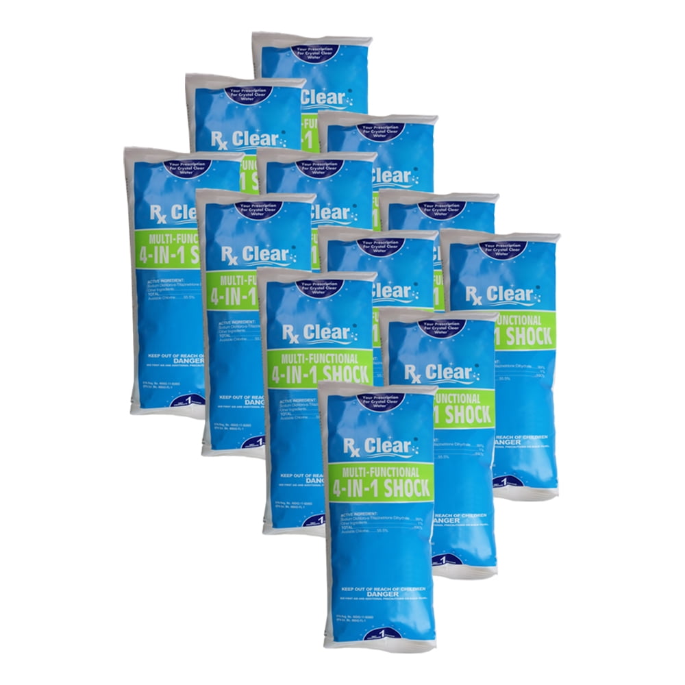 Rx Clear Chlorine Treatment, Multi-Functional 4-in-1 Swimming Pool ...