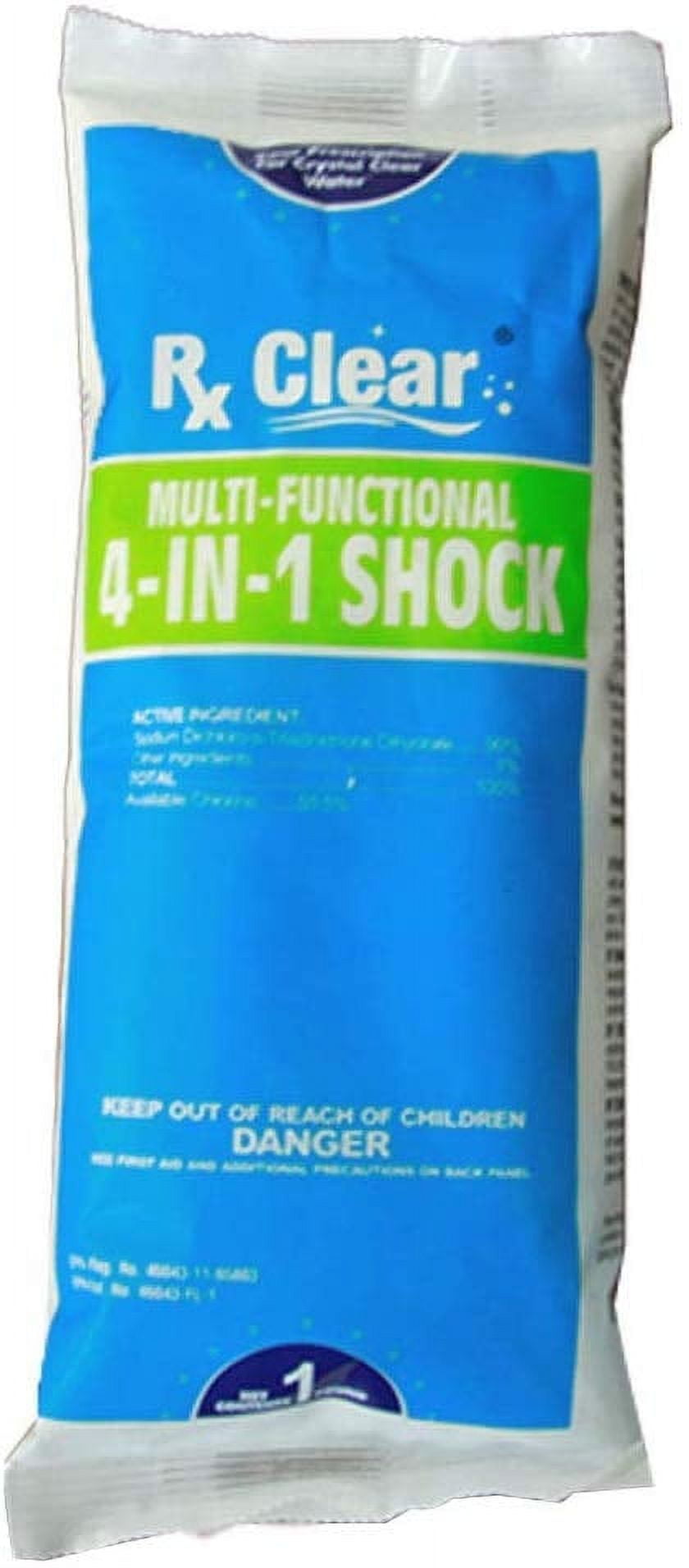 Rx Clear Multi-Functional 4-in-1 Swimming Pool Shock, 1 lb Bag ...