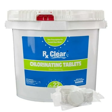 "Rx Clear Chlorinating Stabilizer, 3"" Chlorine Tablets for Swimming ...