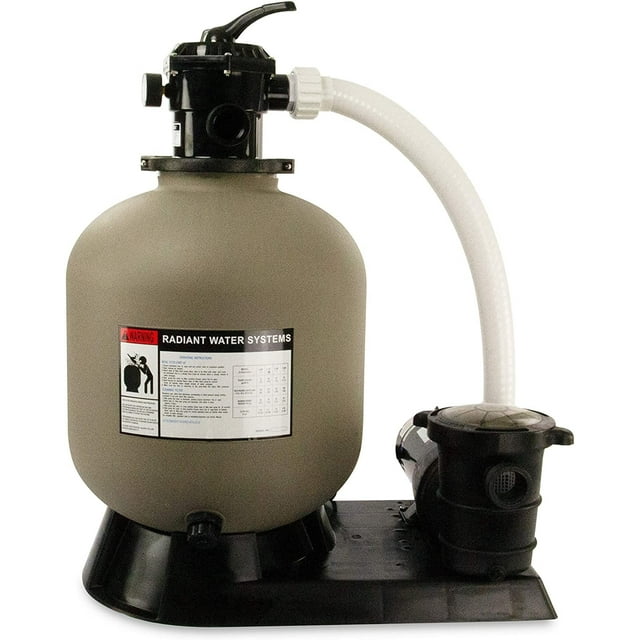 "Rx Clear Radiant 19"" Above-Ground Swimming Pool Sand Filter with 1 HP ...