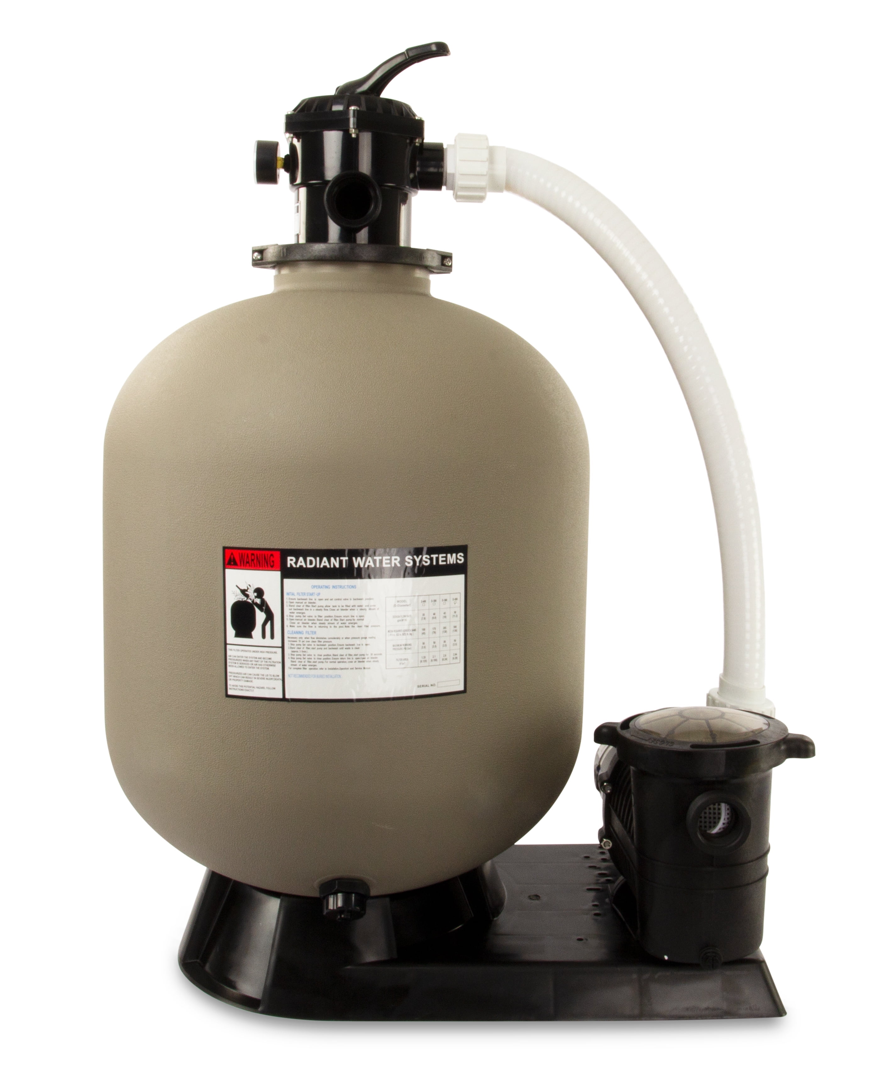 Rx Clear Sand Filter System with .90 THP Pump, Includes 4 Boxes of ...