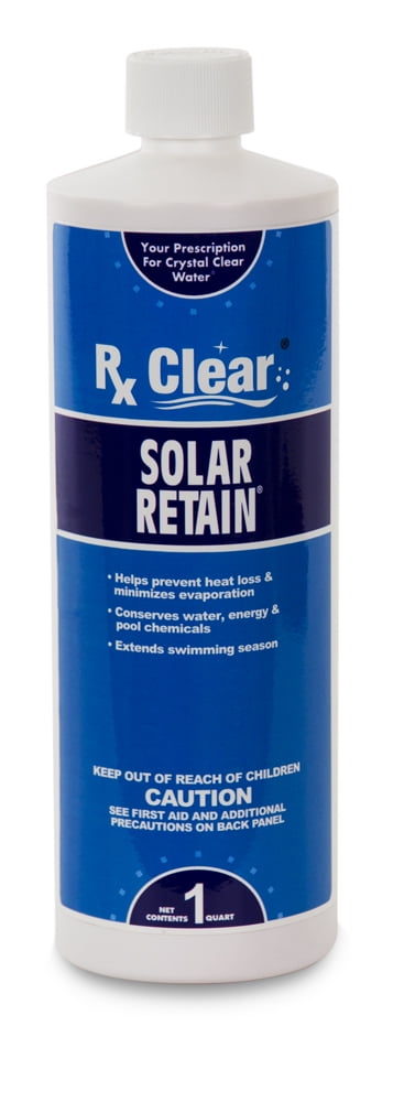 Rx Clear Solar Retain Liquid Solar Cover for Swimming Pools, 1 Quart ...