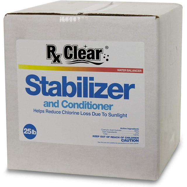 Rx Clear Outdoor Pool Water Stabilizer and Conditioner, Chemicals for ...
