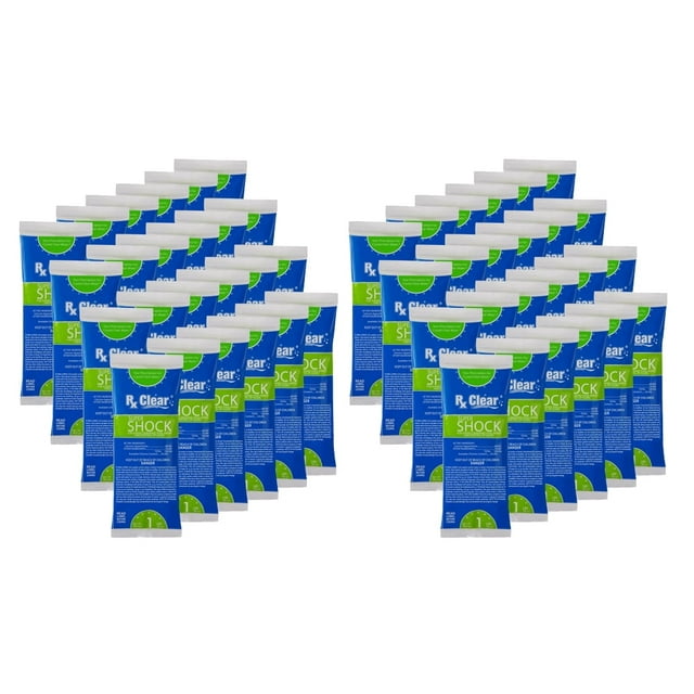 Rx Clear Super Shock 68% Calcium Hypochlorite Pool Shock Powder - 1 lb ...