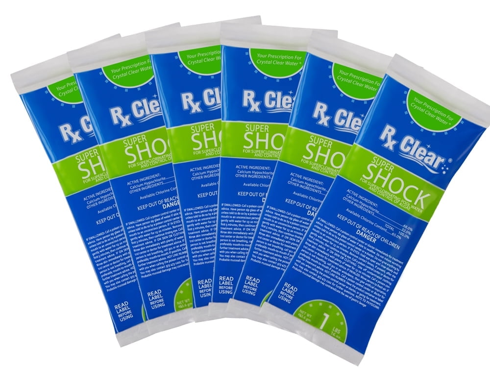 Free Shipping! Rx Clear Super Shock 68% Calcium Hypochlorite Pool Shock ...