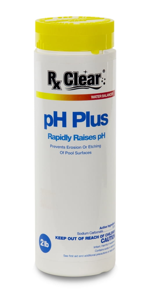 Rx Clear Swimming Pool pH Plus Increaser, Sodium Carbonate, Granular, 2 ...