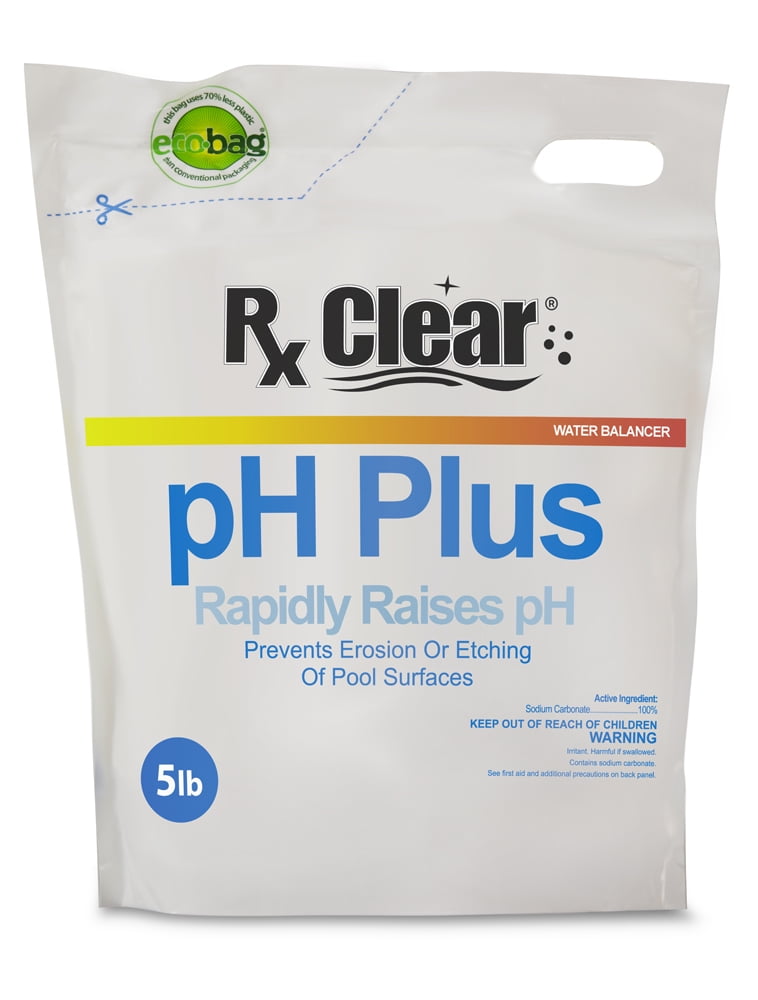Rx Clear Pool & Spa pH Plus Increaser, Maintenance Chemicals, Sodium Carbonate, 5 lbs - Walmart.com