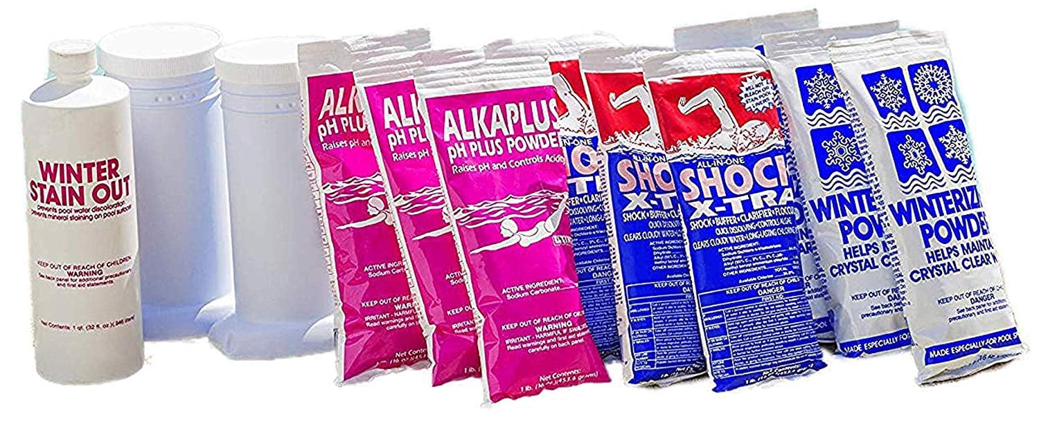 Rx Clear Winter Chlorine Closing Kit for Swimming Pools up to 45,000 ...
