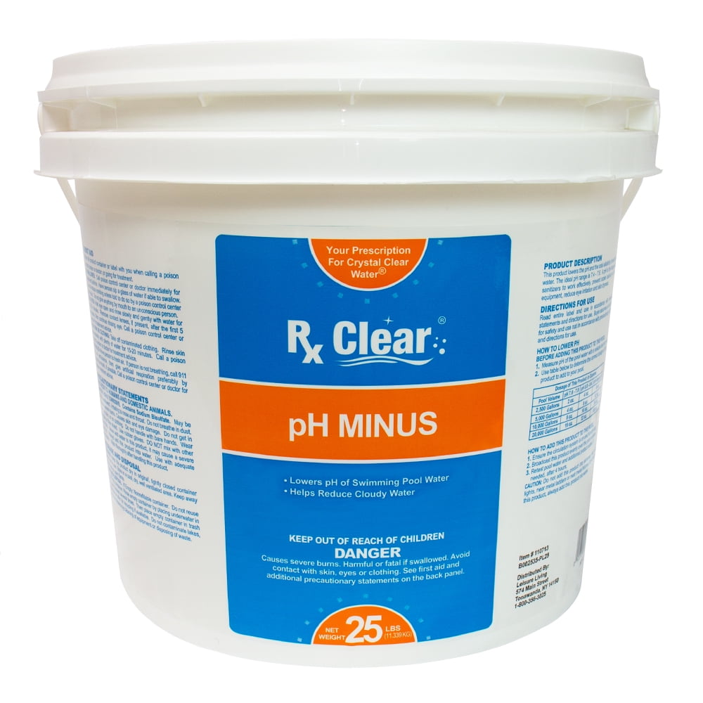 Rx Clear pH Minus Water Balancer for Swimming Pools, Granular Sodium ...