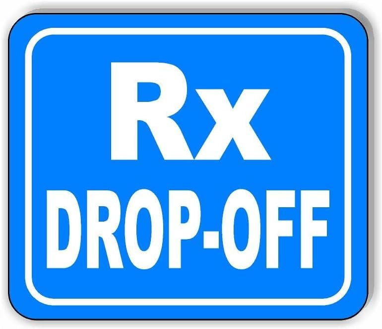 Rx Drop off Blue Aluminum Composite Sign, 15"x18" - Walmart.com