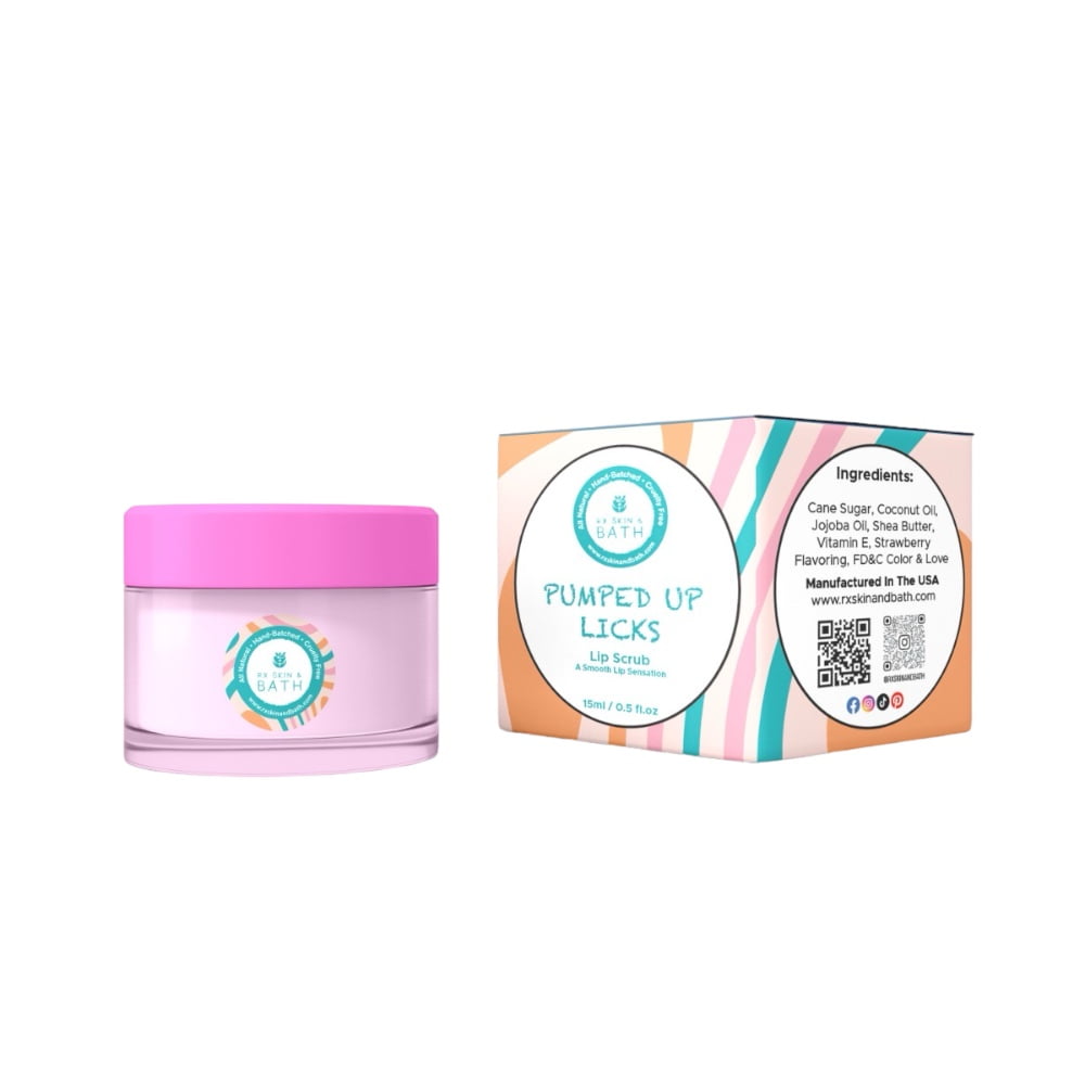 Rx Skin & Bath Pumped Up Licks Lip Scrub- Vegan & Cruelty Free ...