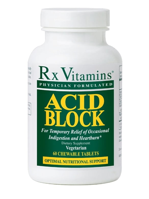 Rx Vitamins Acid Block 60 chew tabs ME - Walmart.com