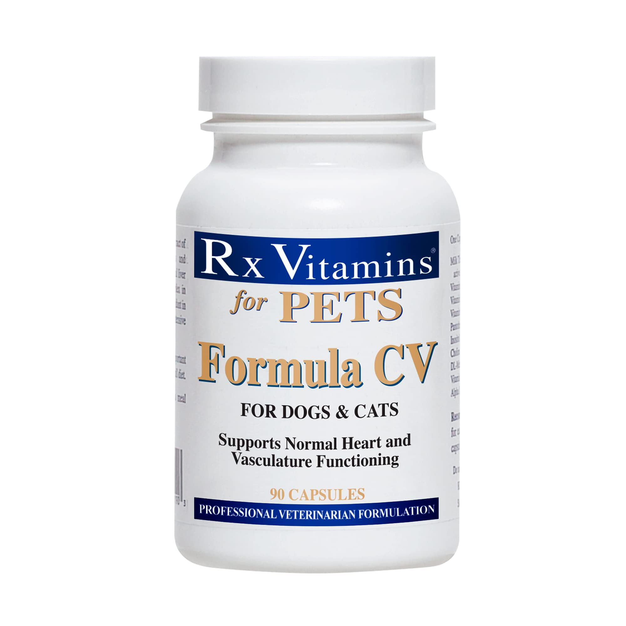 Rx Vitamins Formula CV for Dogs & Cats - Cat and Dog Heart Health ...