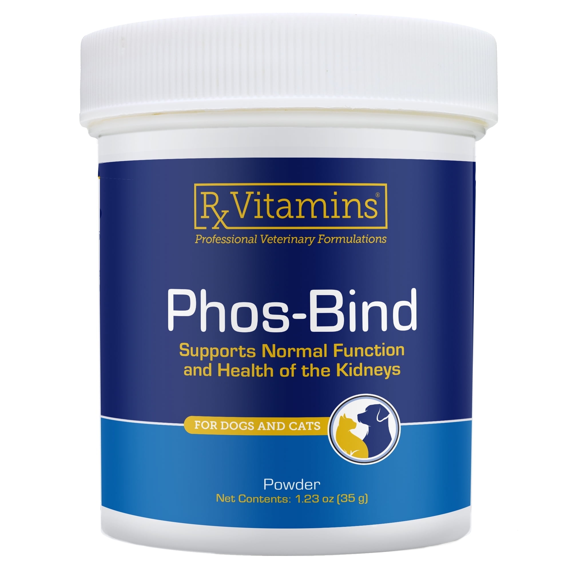 Rx Vitamins Phos-Bind Kidney Support Powder for Cats & Dogs, Phosphate ...