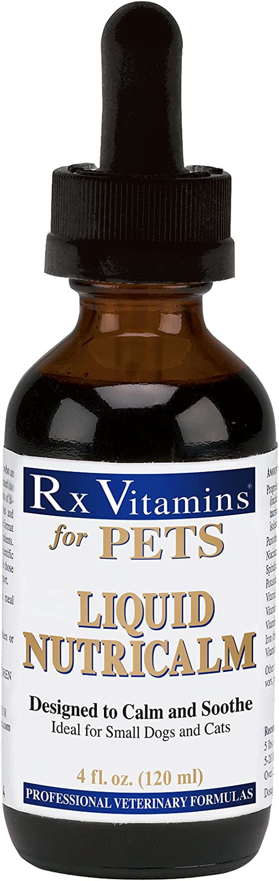 Rx Vitamins for Pets Liquid Nutricalm Supplement - Calm & Soothe Small ...