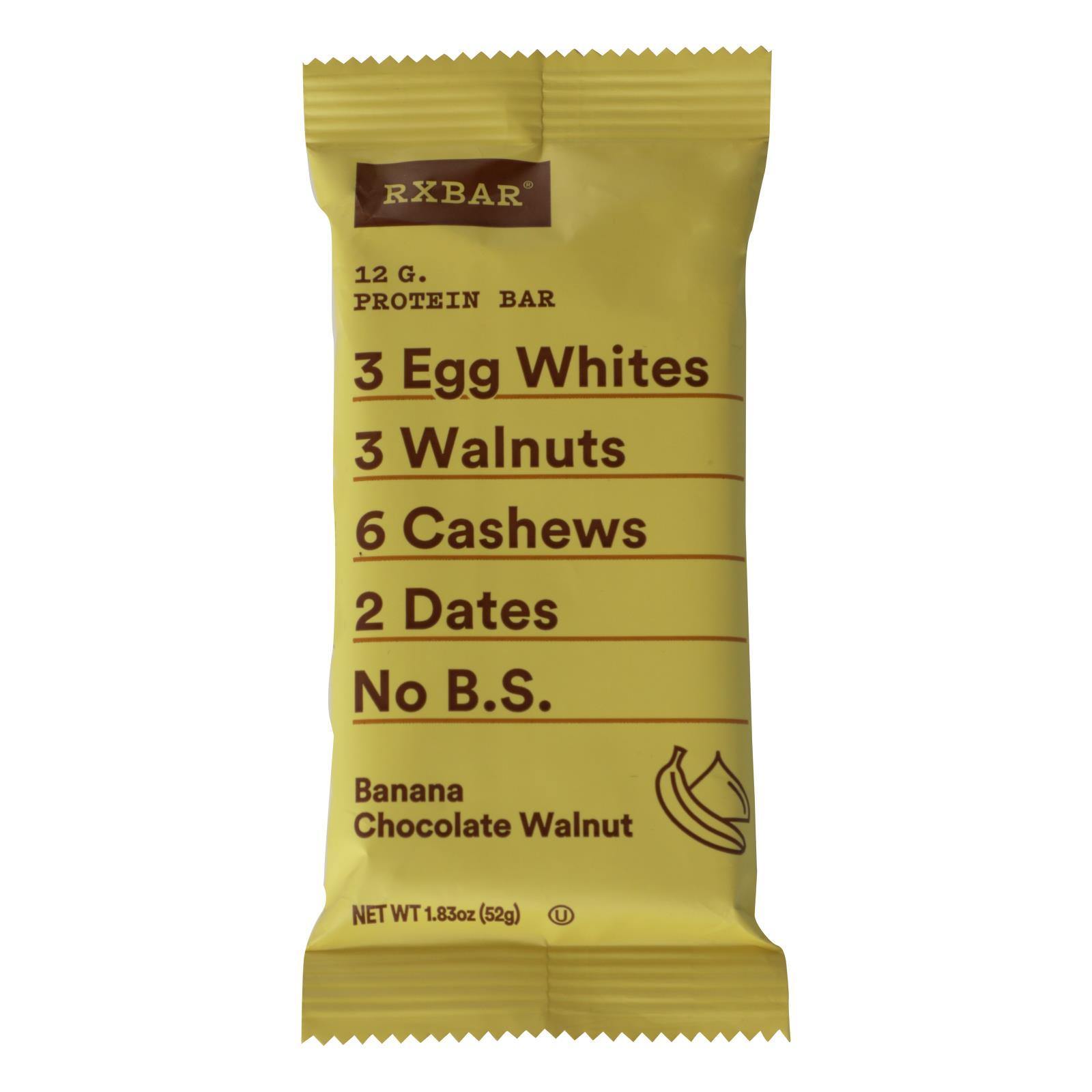 Insurgent Brands Llc RXBAR Protein Bar, Banana Chocolate Walnut, Nut ...