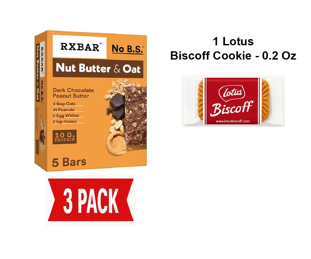 Rxbar Nut Butter And Oat Protein Bars, Protein Snacks, Snack Bars, Dark ...