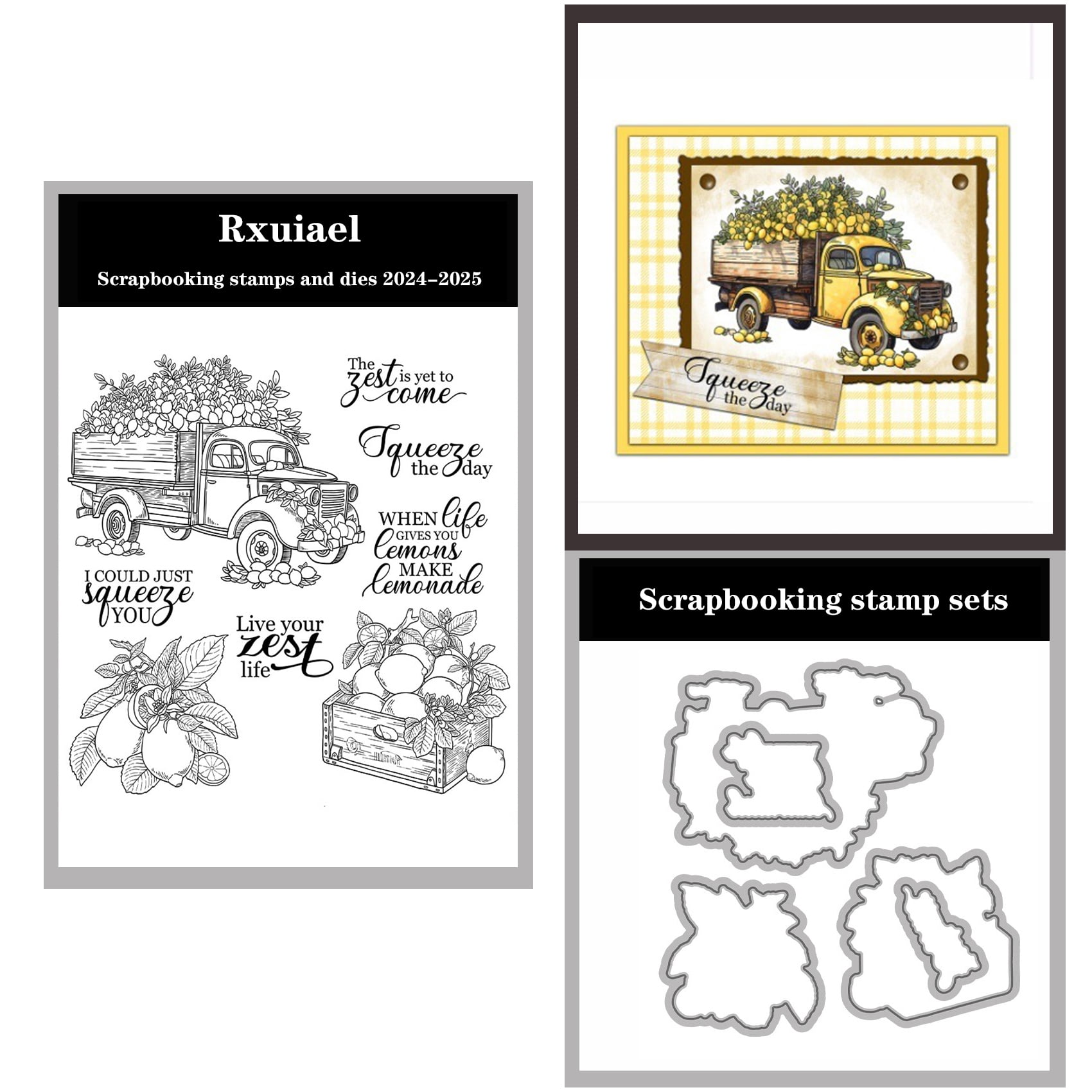Rxuiael Stamps and Cutting Dies Sets for 2025-2026 Stamps Dies Card ...