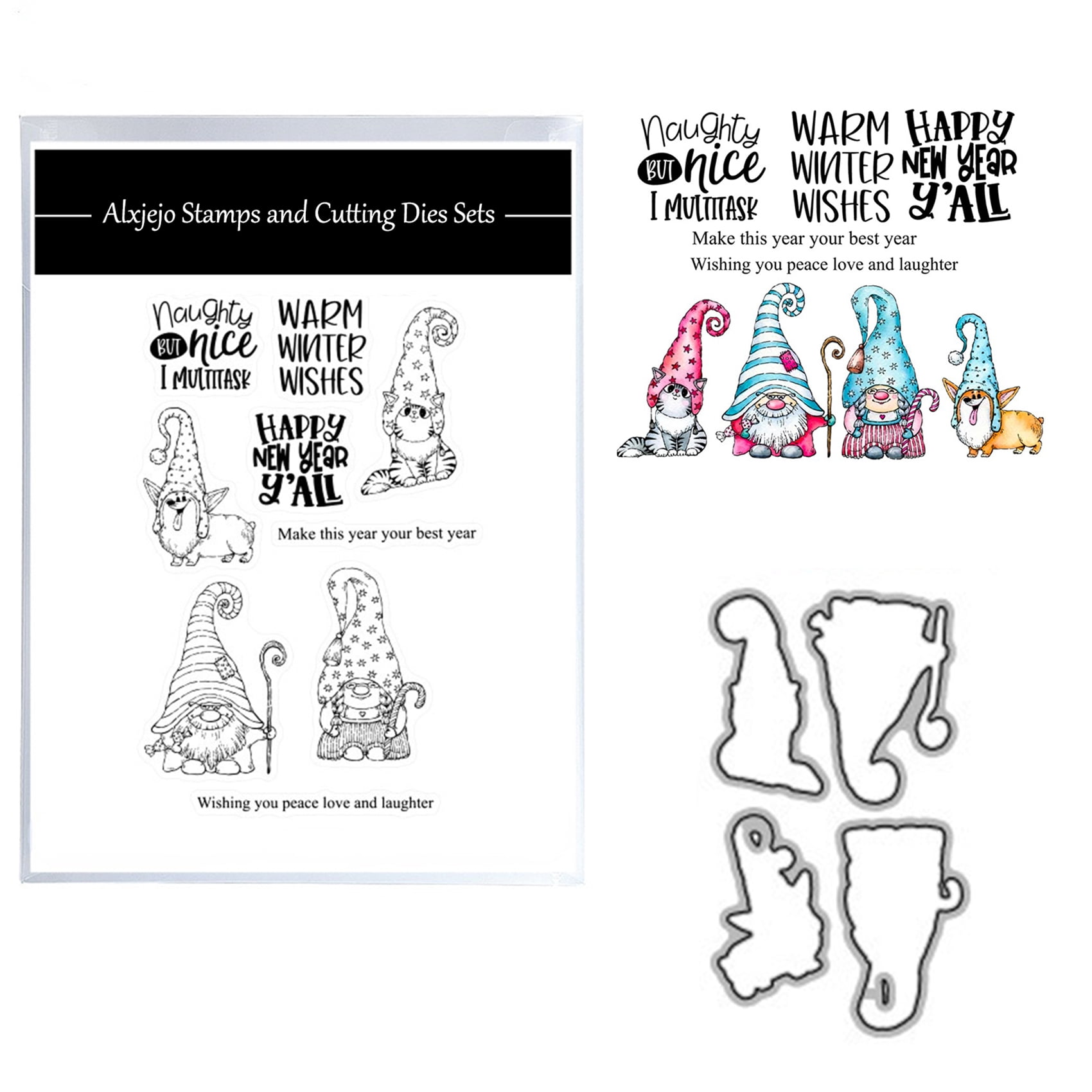 Rxuiael Stamps and Cutting Dies Sets for 2025-2026 Stamps Dies Card ...