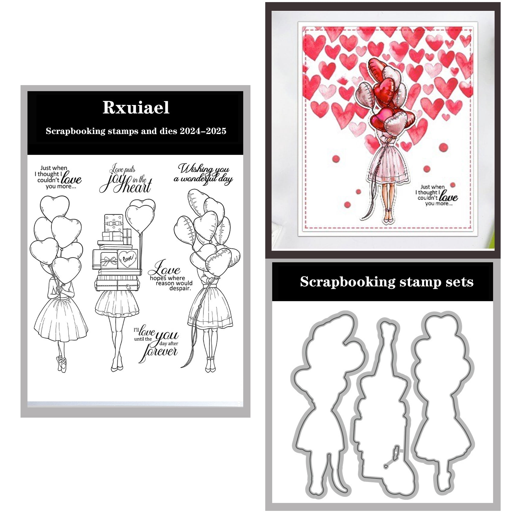 Rxuiael Stamps and Cutting Dies Sets for 2025-2026 Stamps Dies Card ...