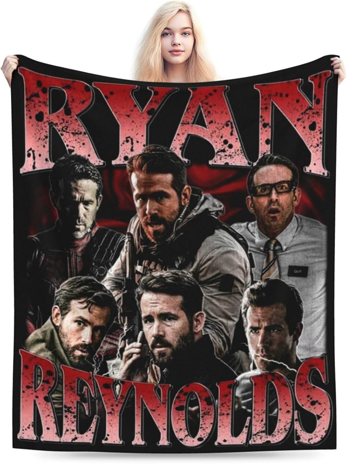 Ryan Actor Reynolds Throw Blanket Flannel Blanket Warm Soft Microfiber ...