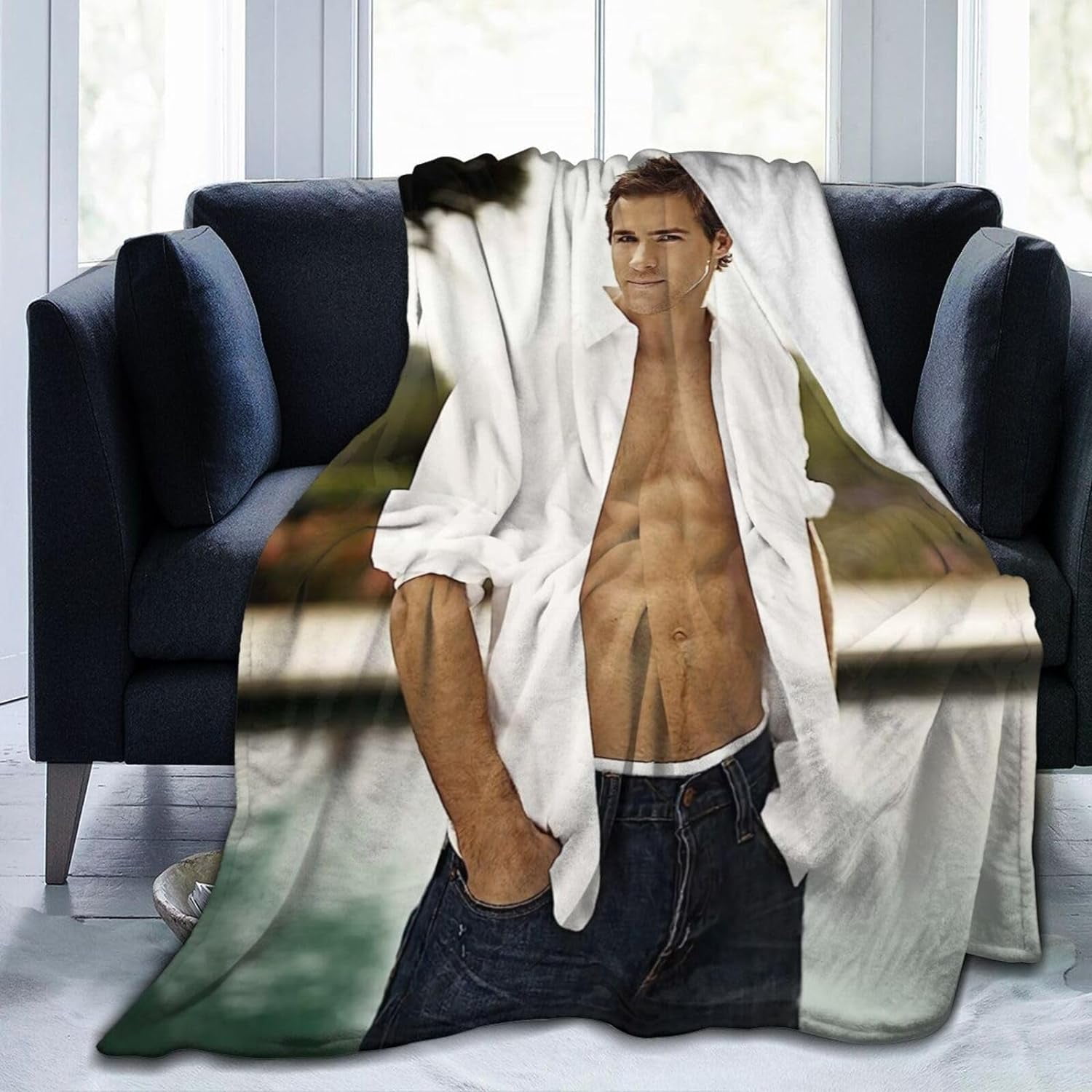 Ryan Actor Reynolds Throw Blanket Soft Plush Travel Blanket for Bedroom ...